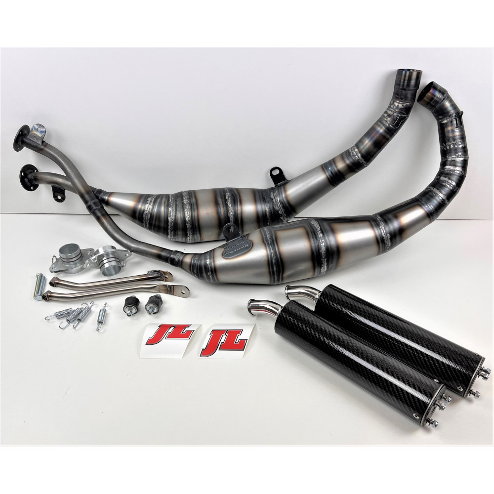Echappement Jim Lomas JL acier Side by Side Aprilia 250 RS