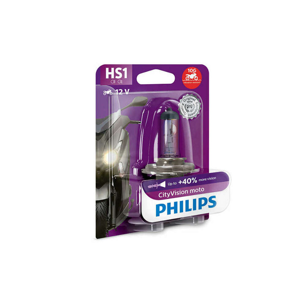 Ampoule PHILIPS CityVision Moto HS1 12V 35/35W - x1
