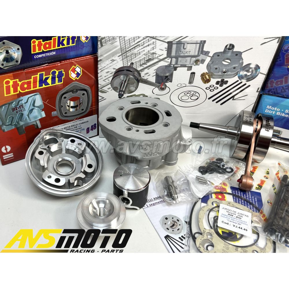 Kit 70cc Italkit Racing - cylindre et vilebrequin - Minarelli AM6