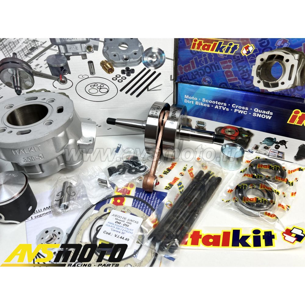 Kit 70cc Italkit Racing - cylindre et vilebrequin - Minarelli AM6