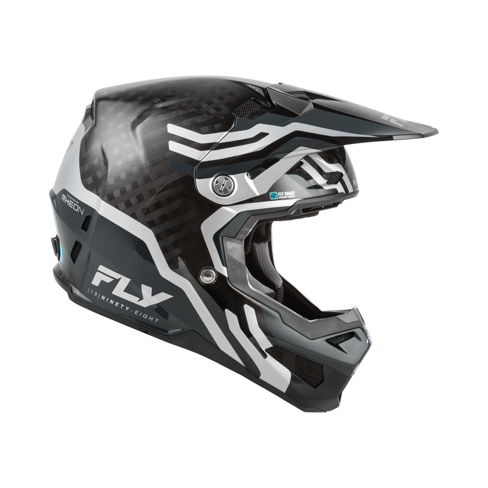 Casque FLY RACING Formula S Carbon Byte - Black Carbon/gris/argent
