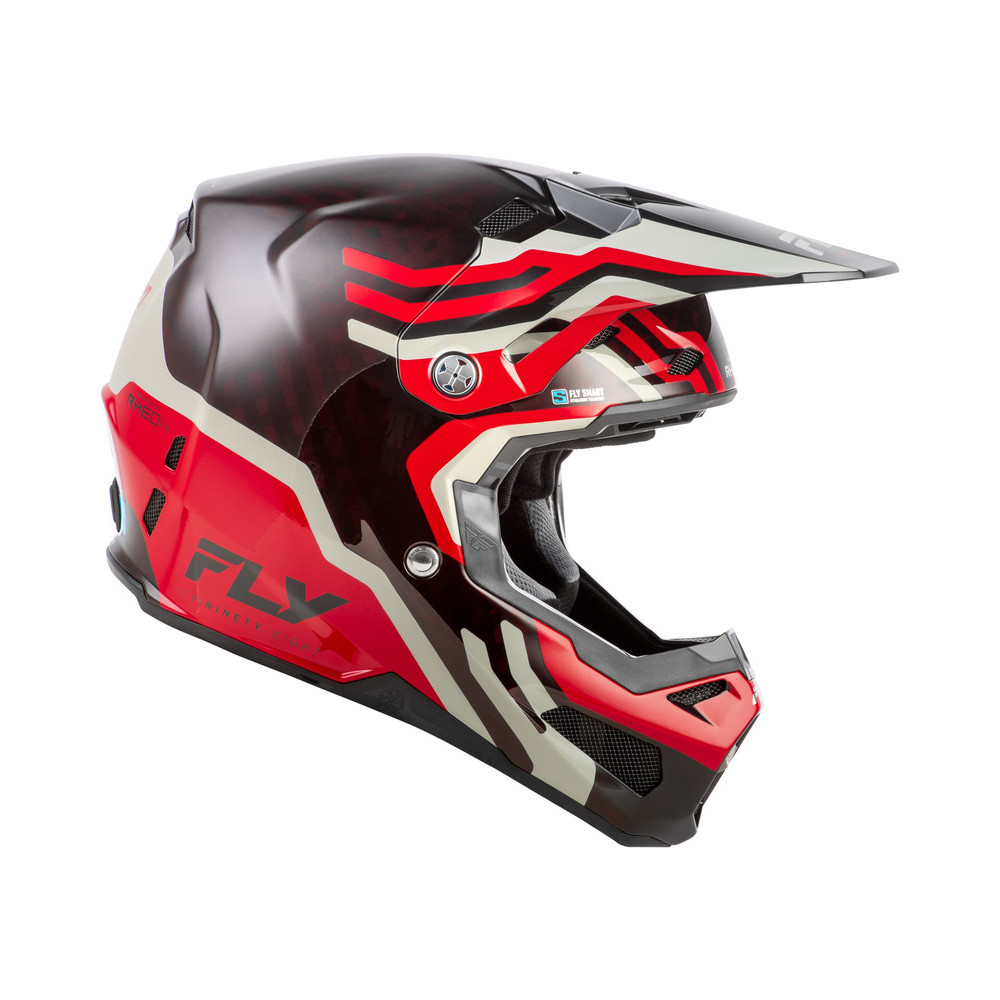 Casque FLY RACING Formula S Carbon Byte - Red Carbon/gris