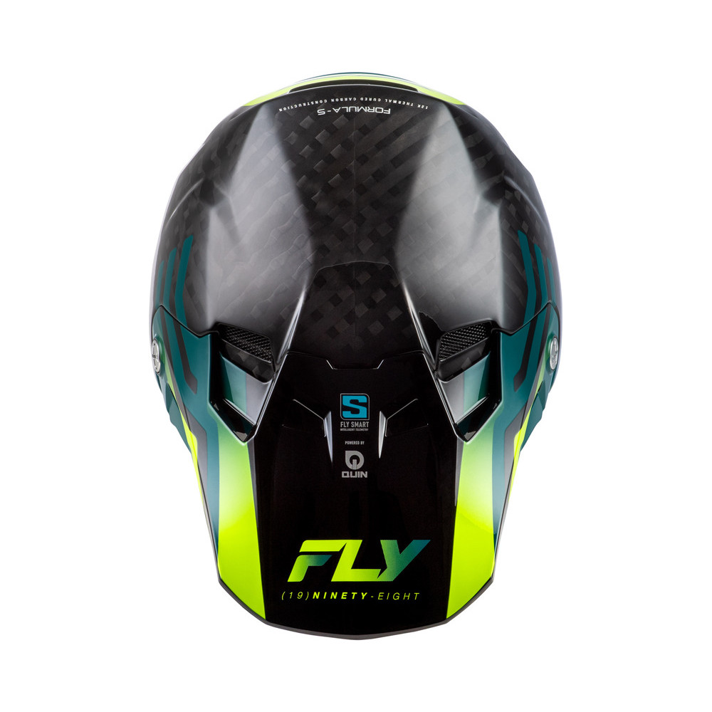 Casque FLY RACING Formula S Carbon Byte - Black Carbon/Teal/Lime
