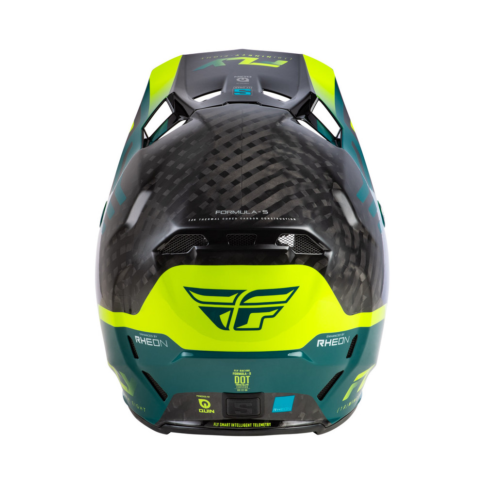 Casque FLY RACING Formula S Carbon Byte - Black Carbon/Teal/Lime