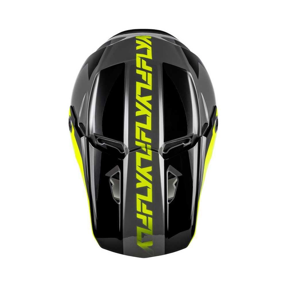 Casque FLY RACING Kinetic Crest - gris/noir/jaune fluo