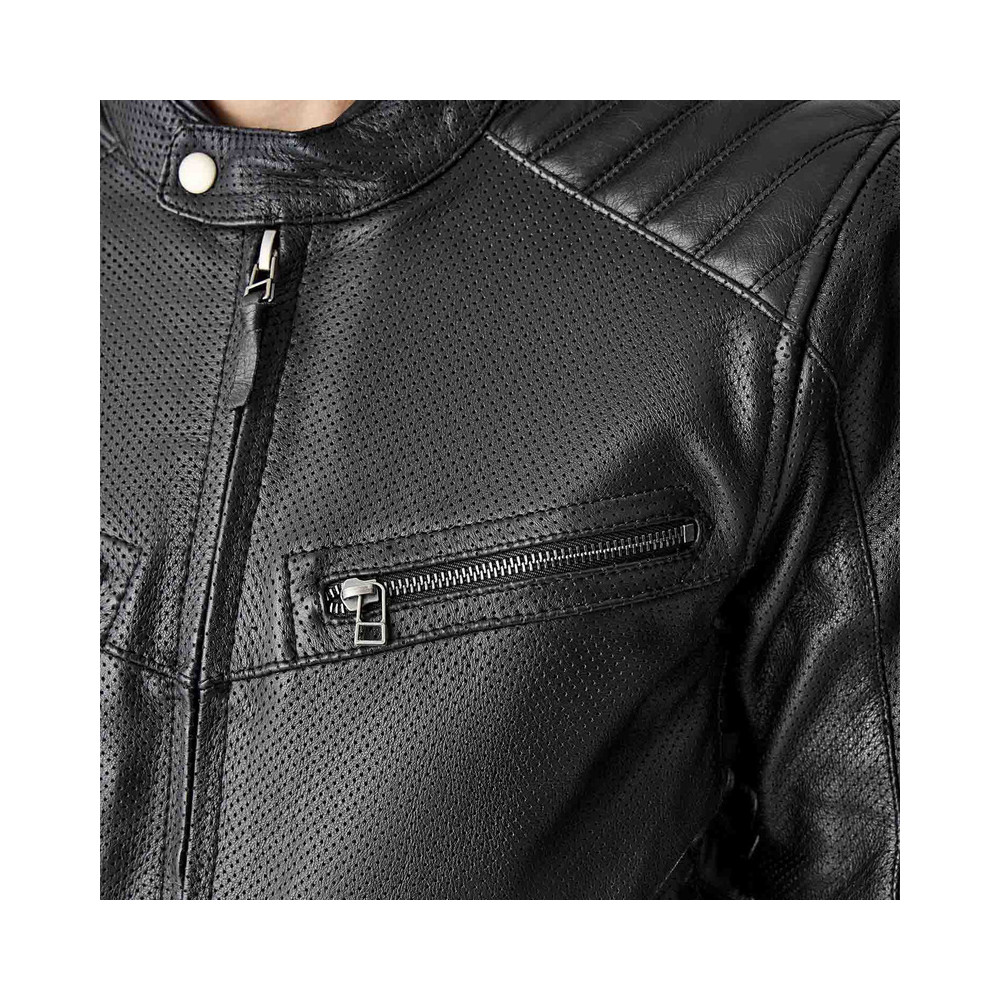 Veste RST Roadster Air D3O cuir - noir